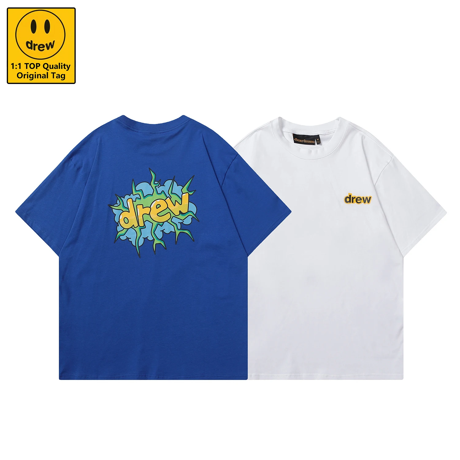 Double-sided-Printing-of-Blasting-Letters-Drew-House-t-shirt-Men-Or ...