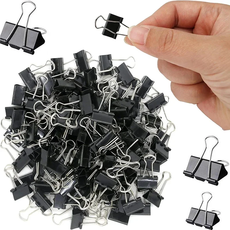 Clips-de-carpeta-de-5-30-Uds-Clips-traseros-plegables-de-Metal ...