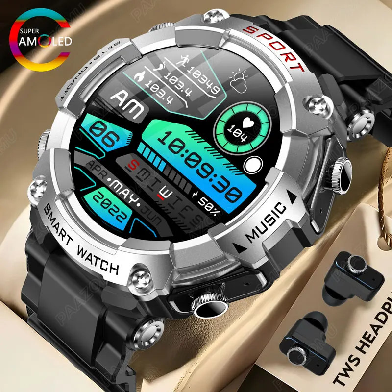 2023-New-Smart-Watch-3-in-1-TWS-Wireless-Earbuds-1-52-AMOLED-Bluetooth ...