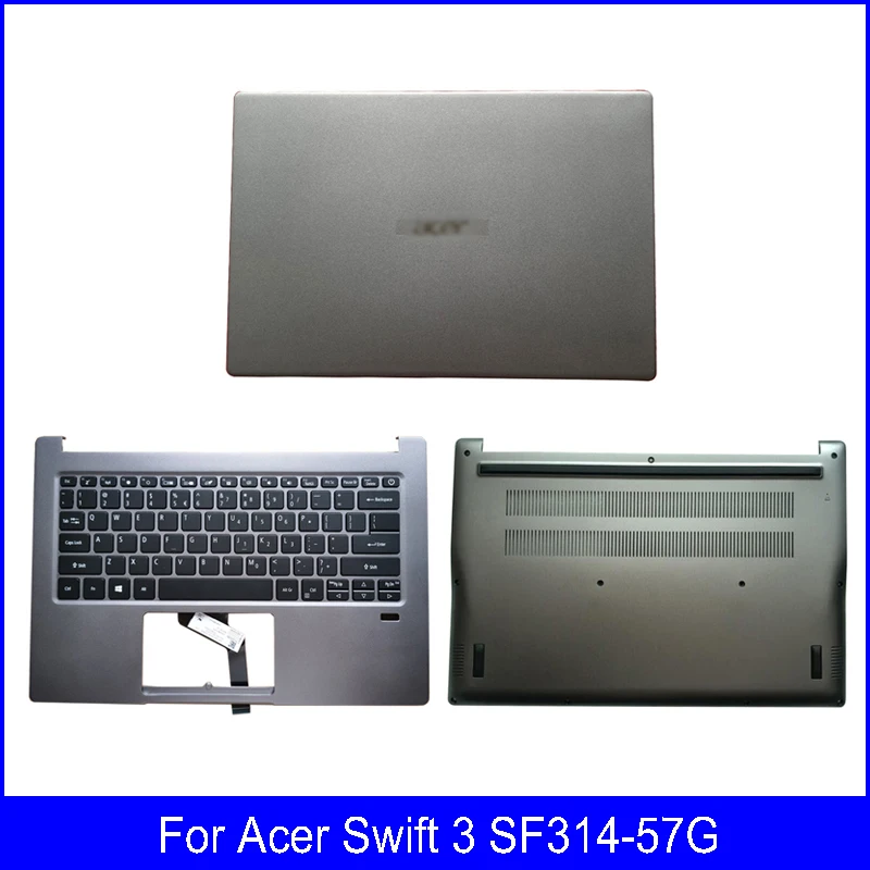 New Laptop LCD Back Cover Palmrest with Keyboard Bottom Case For Acer ...