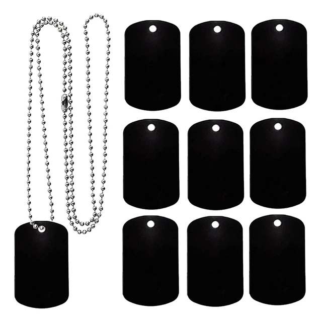 Blank Dog Tags With Chain
