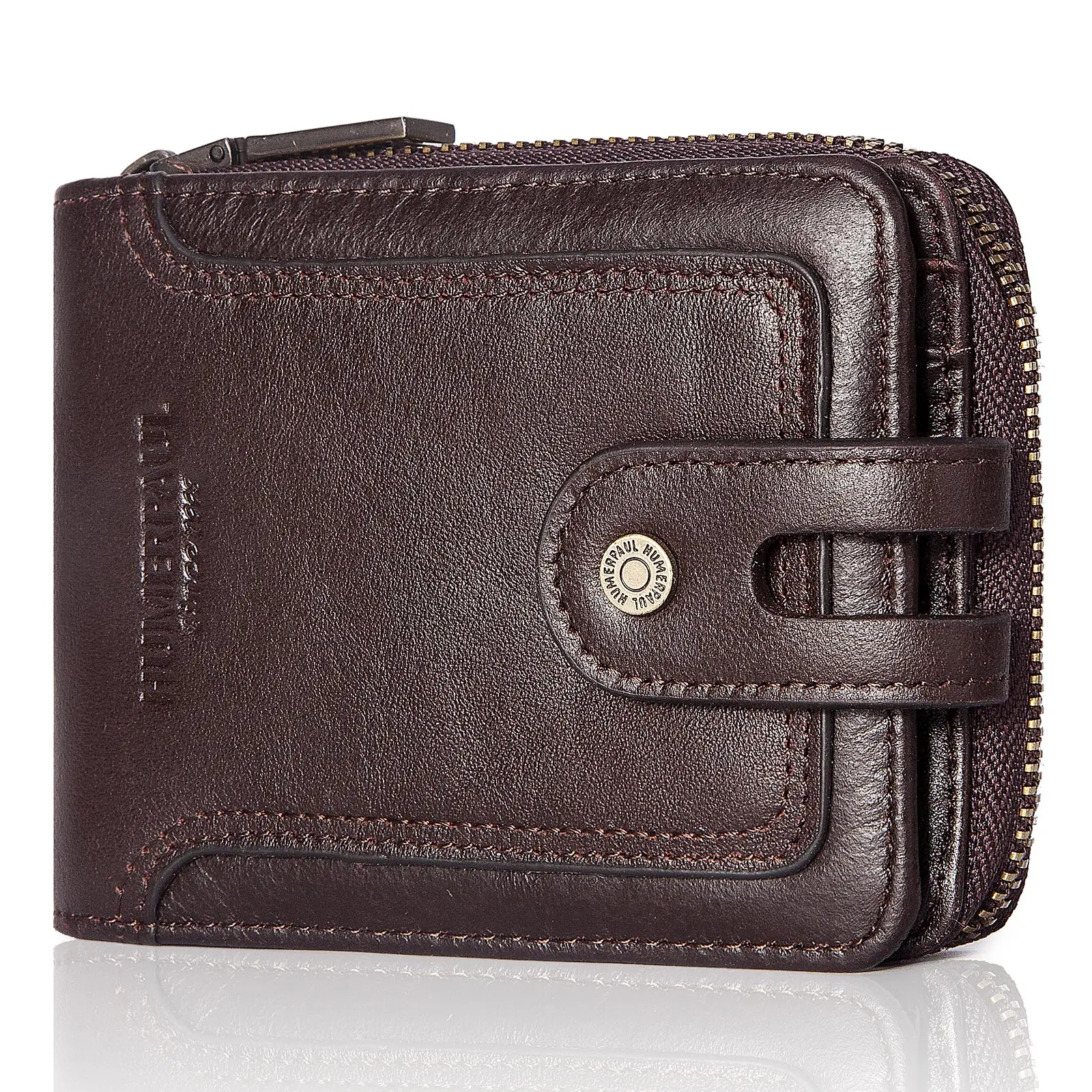 HUMERPAUL-Classic-Men-Wallet-Genuine-Leather-RFID-Card-Holder-with-ID ...