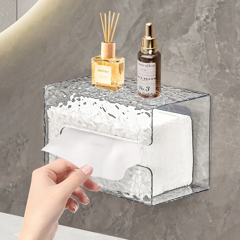 Bathroom-Tissue-Box-Wall-mounted-Paper-Case-Glacier-Style-Face-Wash ...