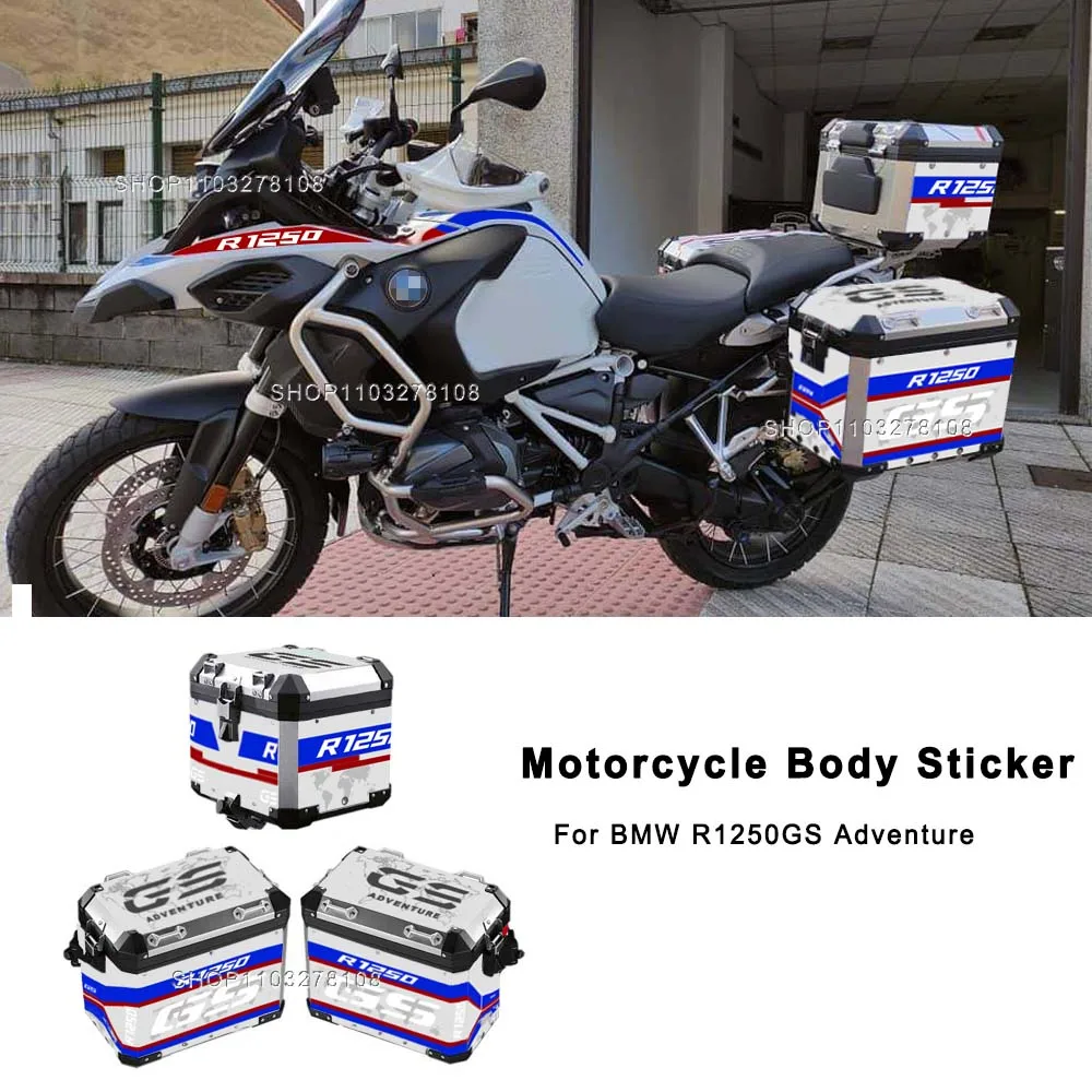 Motorcycle Aluminum Alloy Box Sticker Side SuitCases Decals For BMW ...