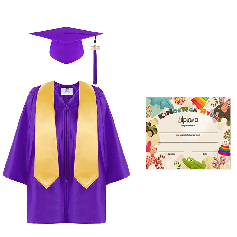 Conjunto de uniforme de toga y birrete de graduación para jardín de ...