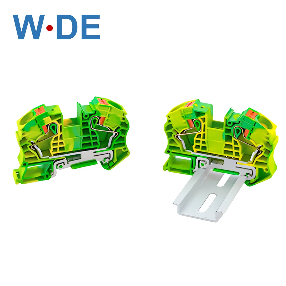 1-Pc-PT-16-PE-Din-Rail-Terminal-Block-Push-In-Spring-Screwless-Feed ...