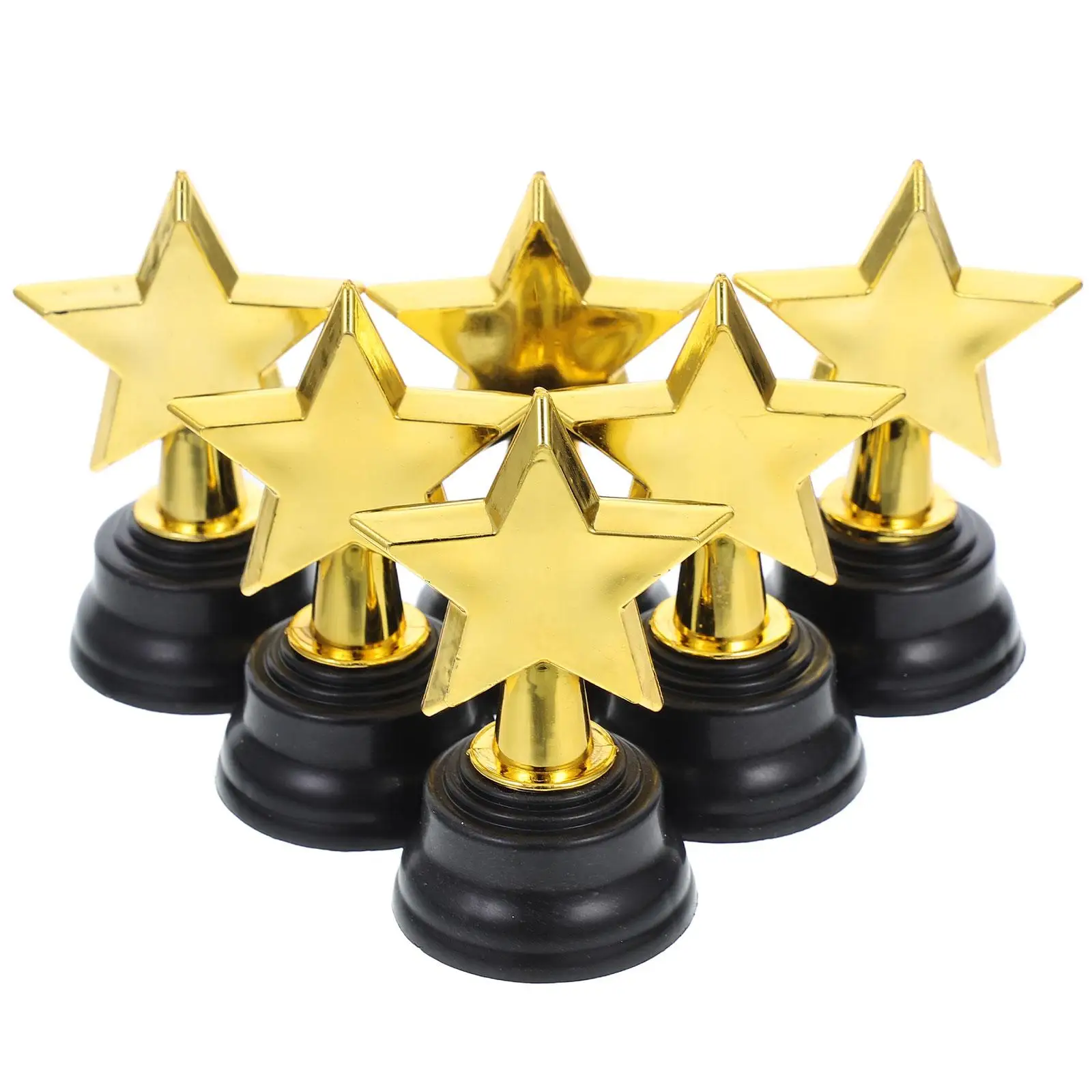 6pcs Mini Gold Star Trophies - Party Favors and Game Prizes for ...