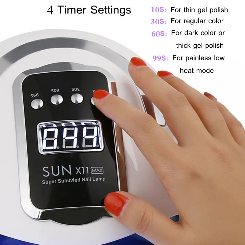Generic SUN X11 MAX 280W UV LED Nail Dryer - White, 66 Lamp