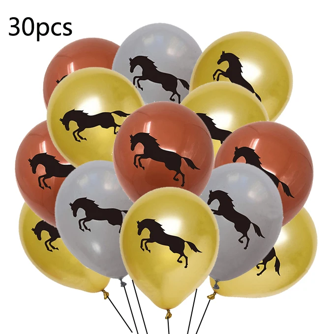 Vajilla desechable de caballo, platos, mantel, adorno para pastel de caballo, pancarta de feliz ...