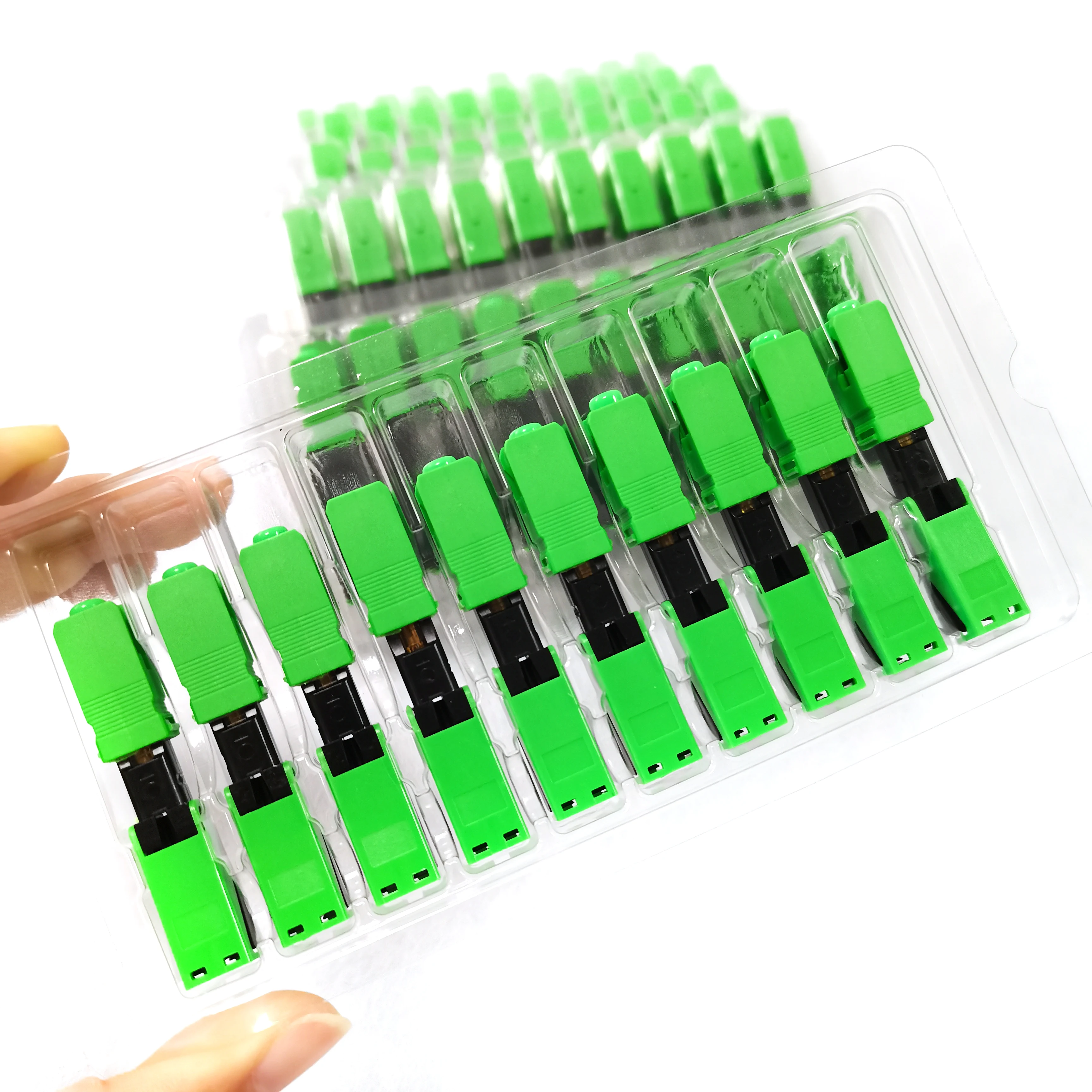 100PCS-FTTH-SC-APC-optical-fiber-cladding-line-SC-APC-quick-connector ...