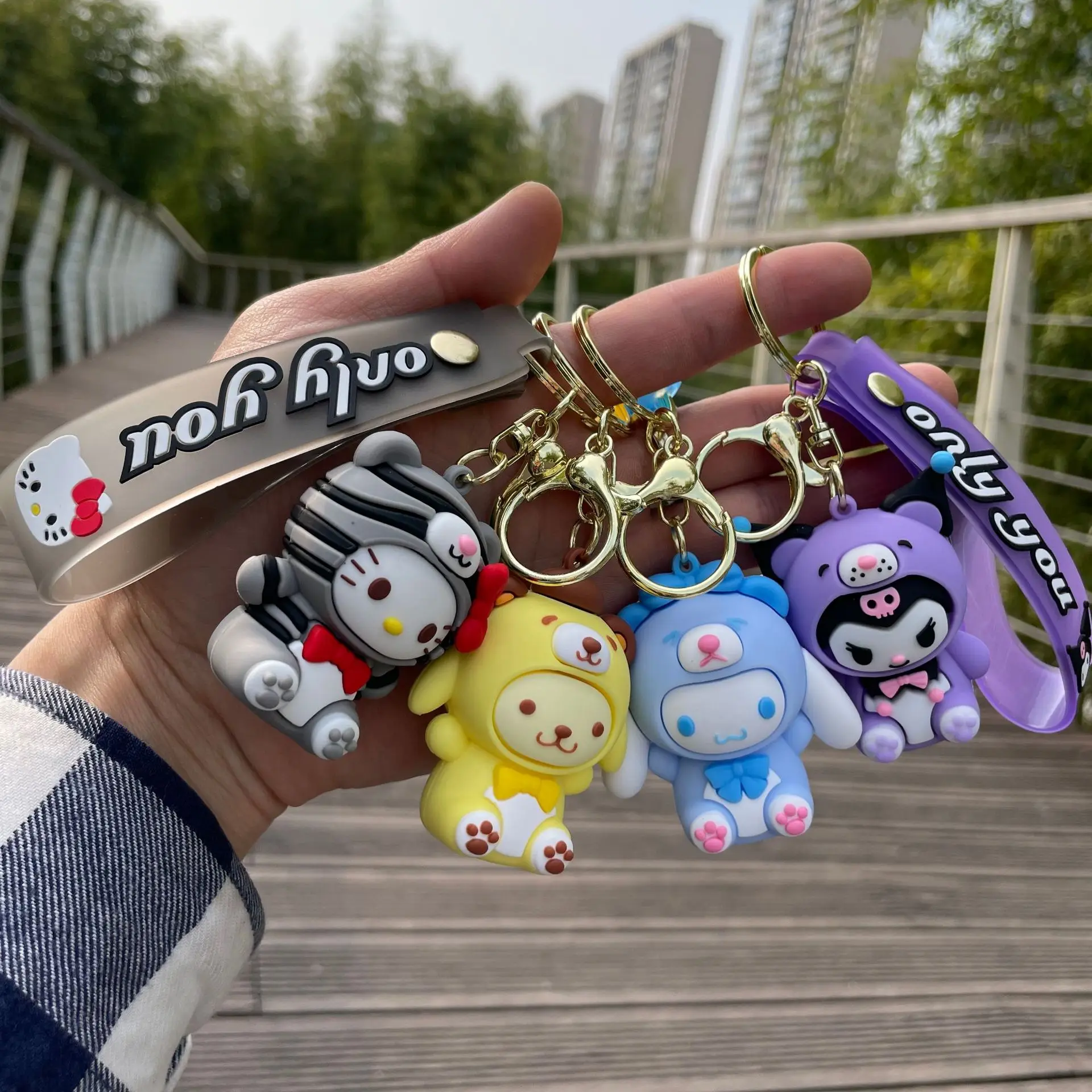 Sanrio Kuromi Melody Keychains Anime Action Figures Hello Kitty ...