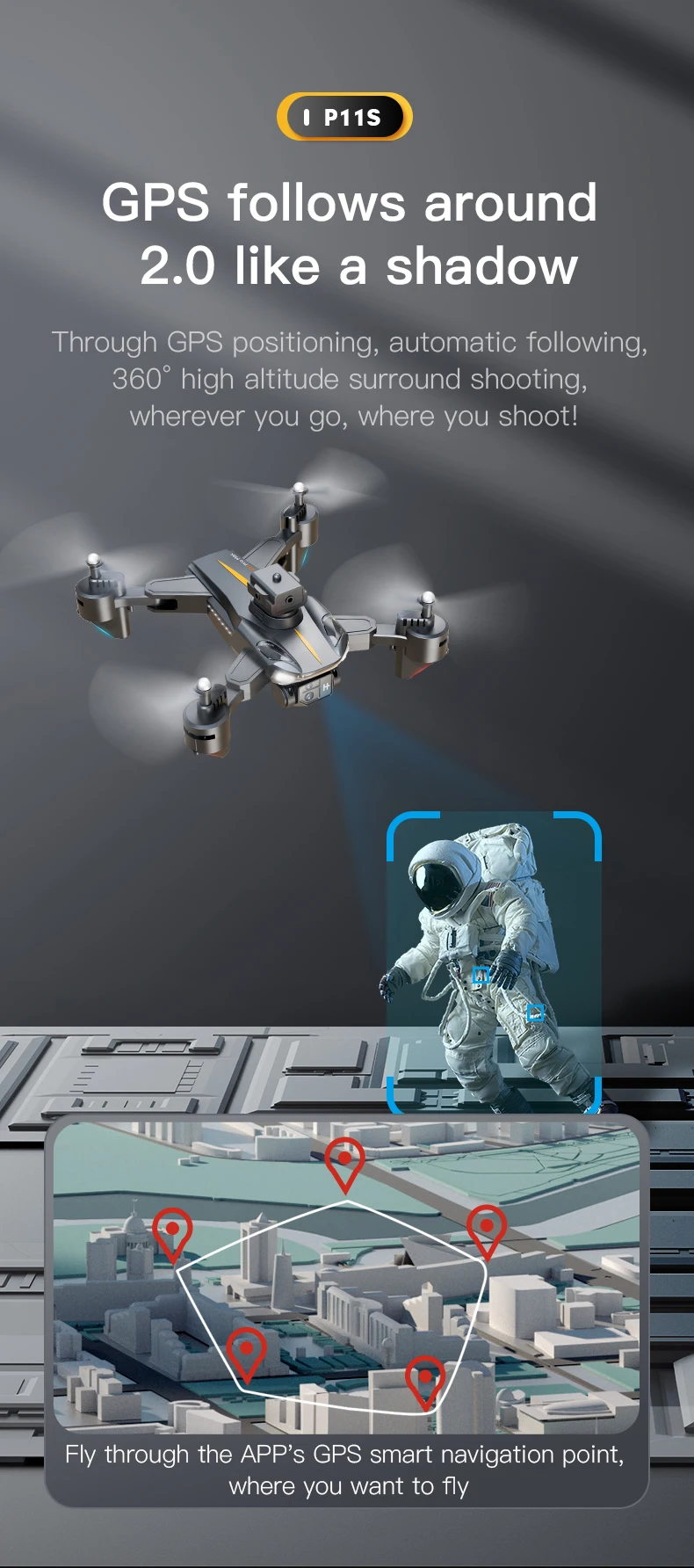 Xiaomi P11S Drone 8K 5G Professional High-Definition Aerial Photography Dual-Camera ...