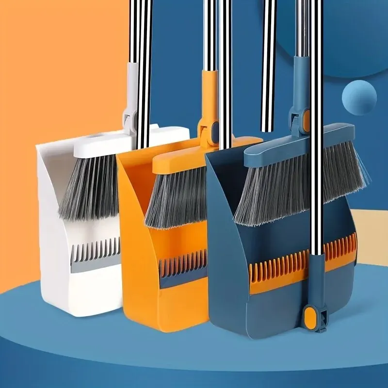Household-Long-Handled-Floor-Cleaning-Broom-and-Dust-Collector-2-piece ...