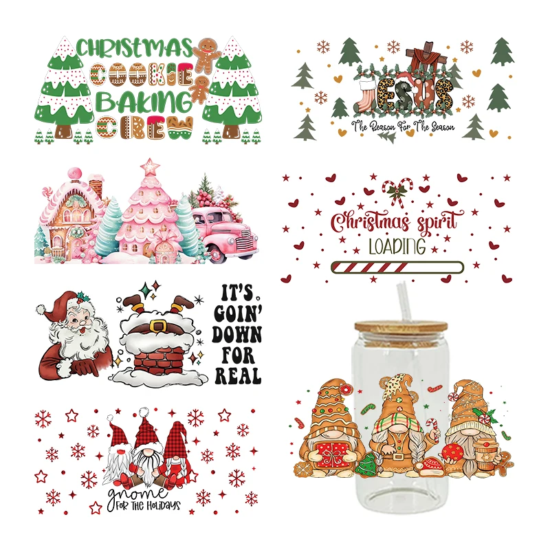 UV-DTF-Sticker-christmas-Theme-For-The-16oz-Libbey-Glasses-Wraps-Cup ...