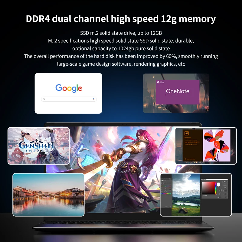 BEEX 15.6″ Fingerprint Intel Gaming Laptop – Assorted Produce