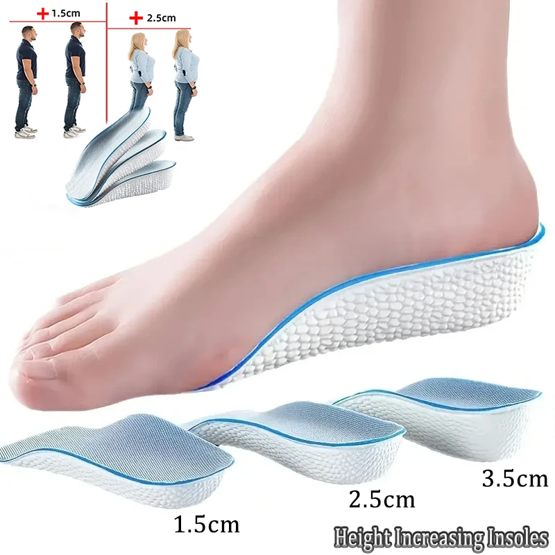 Soft-Height-Increase-Insoles-Sneakers-Heel-Lift-Memory-Foam-Light ...