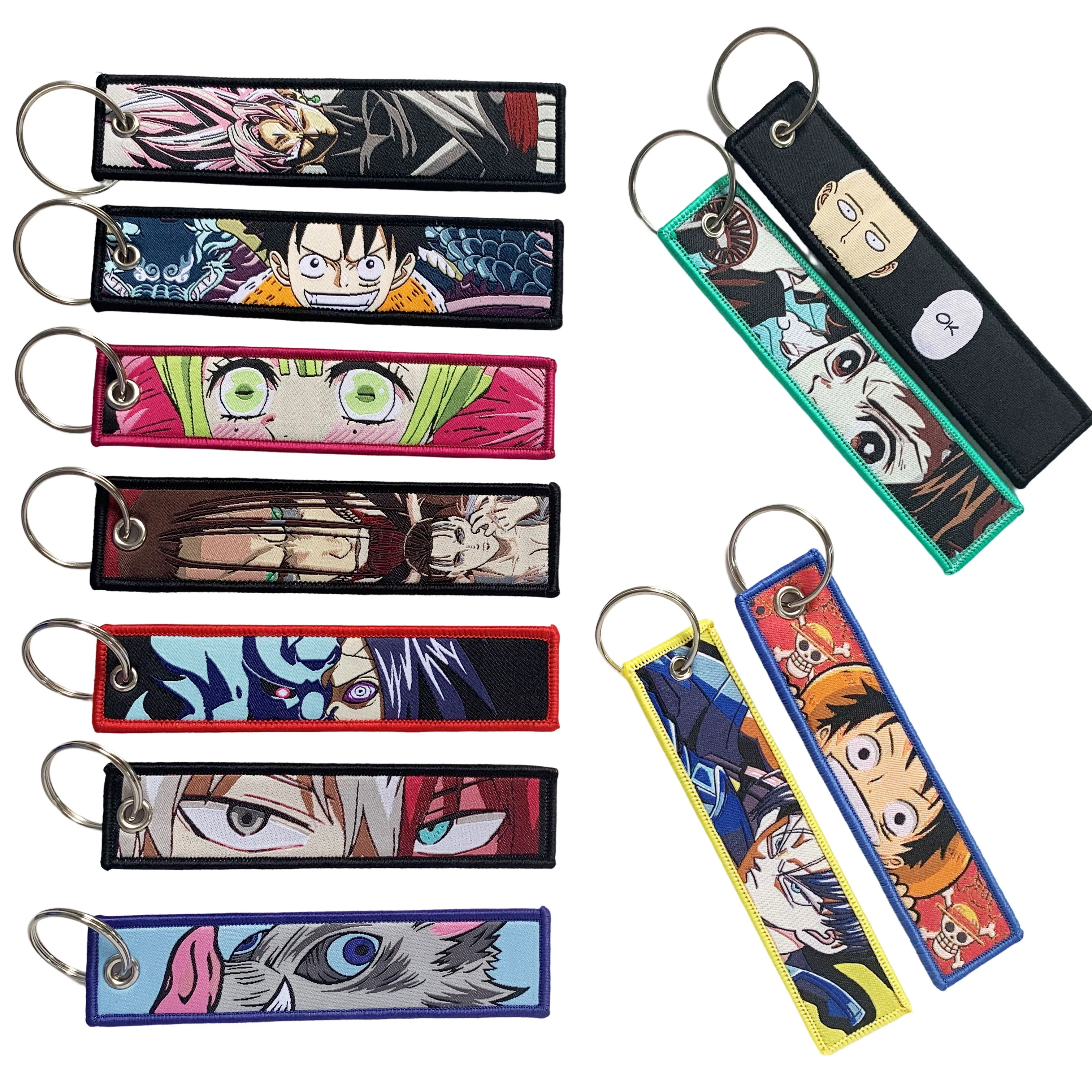 wholesale-Anime-Embroidery-Jet-Key-Tag-Manga-Key-chain-Key-Fobs-Cartoon ...