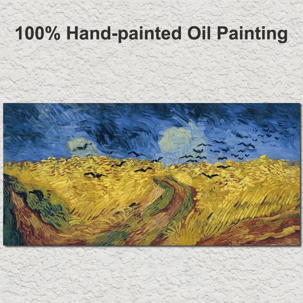 Handmade-Canvas-Art-Wheat-Field-with-Crows-Van-Gogh-Painting ...