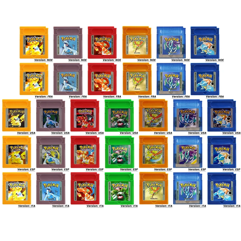 16-Bit-Video-Games-Cartridge-GBC-Game-Console-Card-Pokemon-Blue-Crystal ...