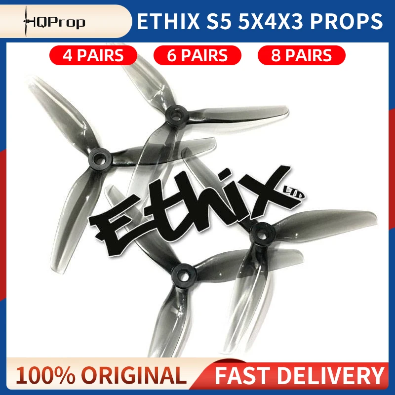4-6-8Pairs-HQprop-HQ-Ethix-S5-5040-Propeller-5X4X3-5inch-3-Blade-CW-CCW ...