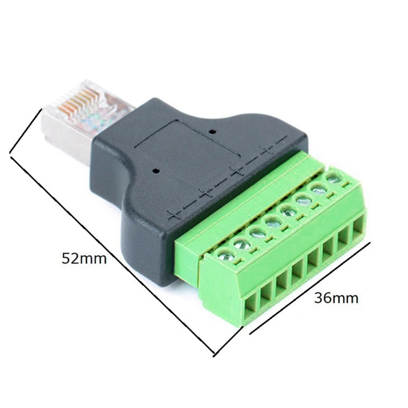 RJ45 Male To 4Pins Screw Terminal Adaptor RS-485 RS-422, 48% OFF