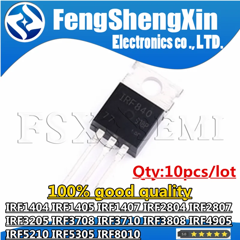 10pcs IRF1404 IRF1405 IRF1407 IRF2804 IRF2807 IRF3205 IRF3708 IRF3710 ...