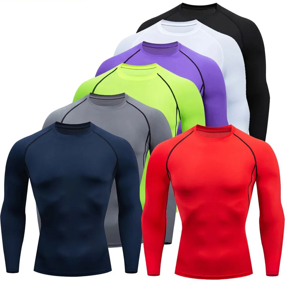 Men-Training-Jogging-Shirts-Compression-Running-T-Shirt-Sportswear ...