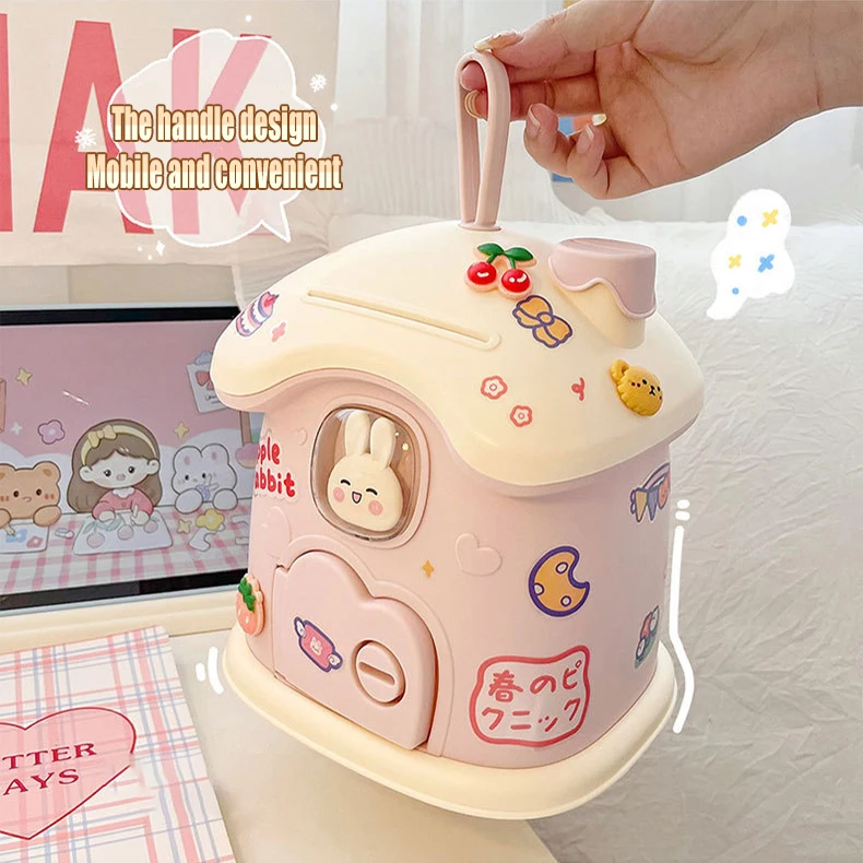 Lovely Bus Cash Box Piggy Bank for Children with Lock Birthday Gift ...