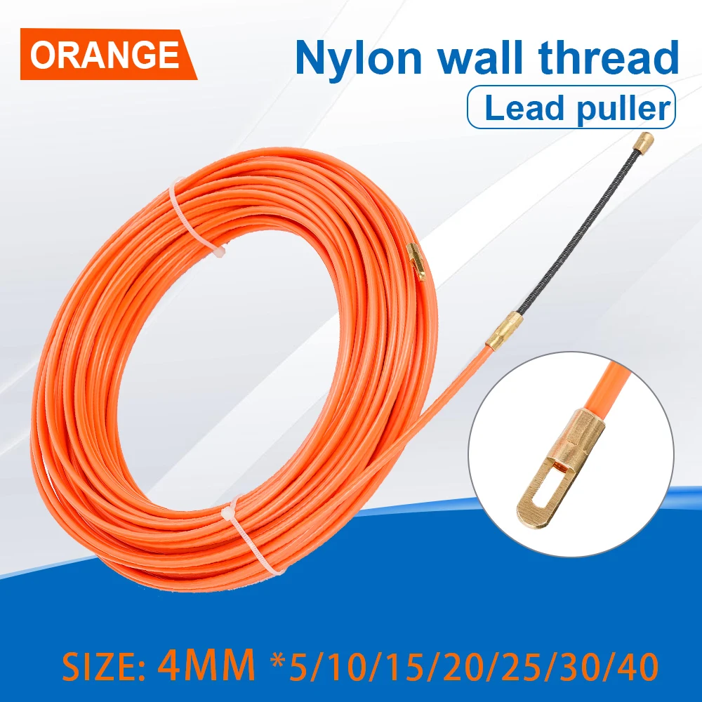 4mm-5-40M-Cable-Puller-Orange-Nylon-Wall-Wire-Lead-Wire-Puller ...
