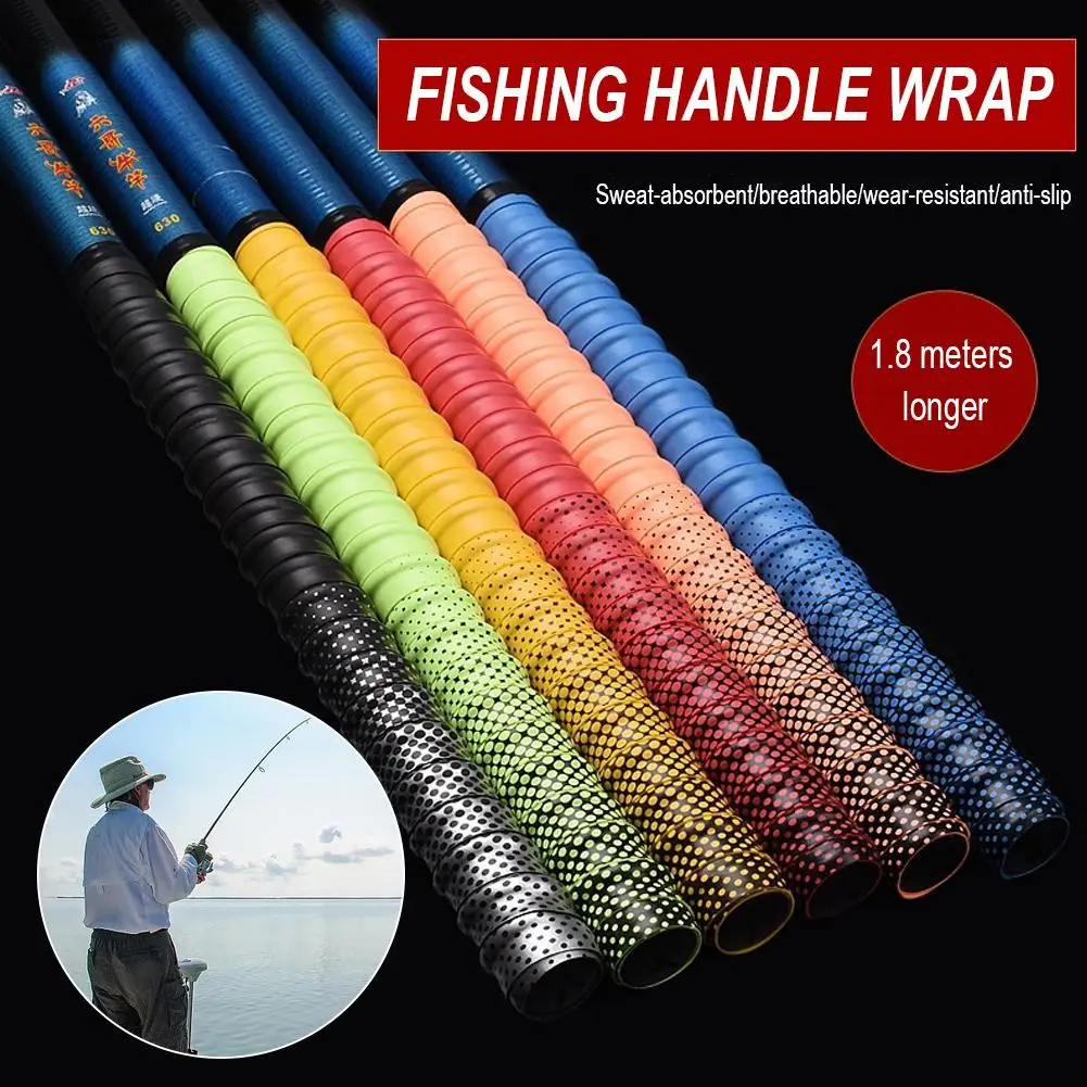 Fishing-Extended-Elastic-Hand-Grip-Rod-Wrap-Tubing-Sweat-absorbent-Anti ...