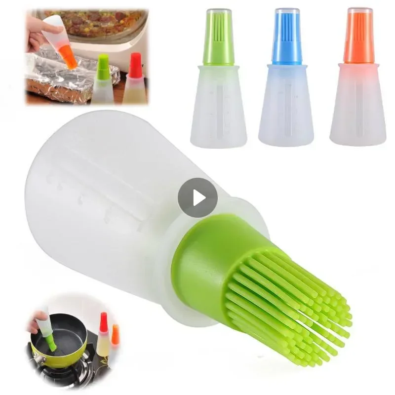 Portable-Oil-Bottle-BBQ-Oil-Brush-Silicone-Kitchen-Cooking-Tool-Baking ...