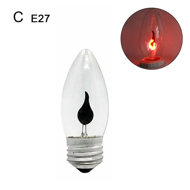 Edison Led Candle Light Bulb E14 E27 LED Flame Effect Bulb 3W AC220V ...