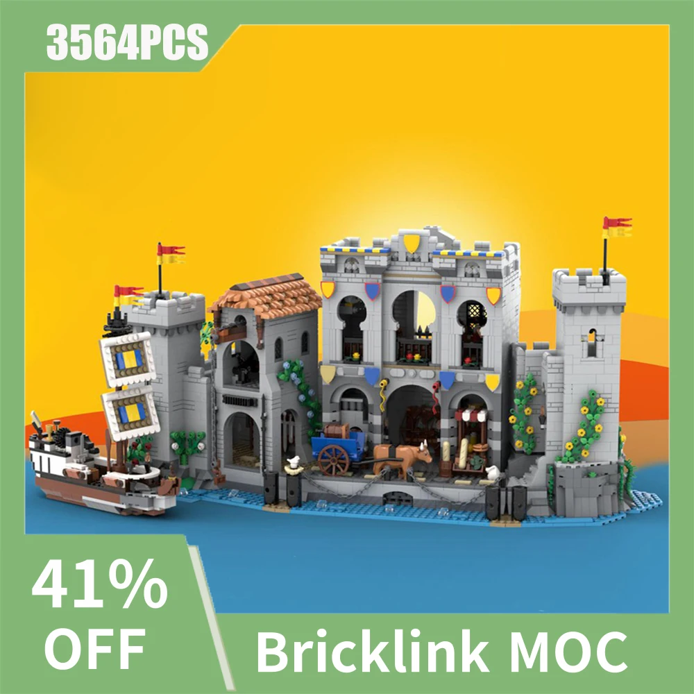 3564PCS-European-Medieval-Street-View-Lion-Knights-Castle-Fortified ...