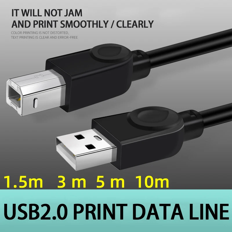 New-Usb-Cable-For-Printer-High-Speed-A-To-B-Male-To-Male-Usb-Printer ...