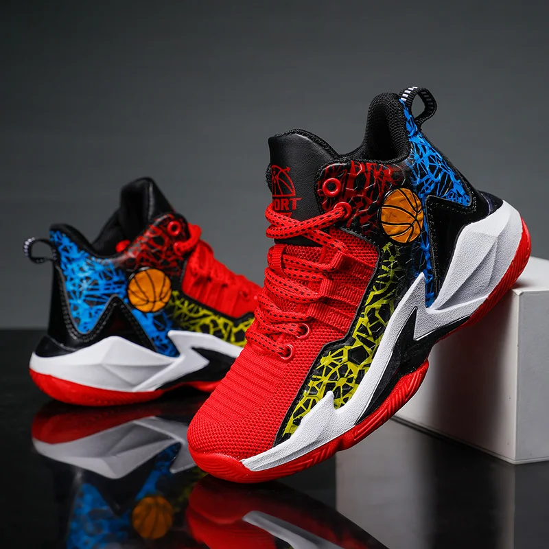 Basketball Shoes Men Field Training Non-slip High-top Luxyry Design ...