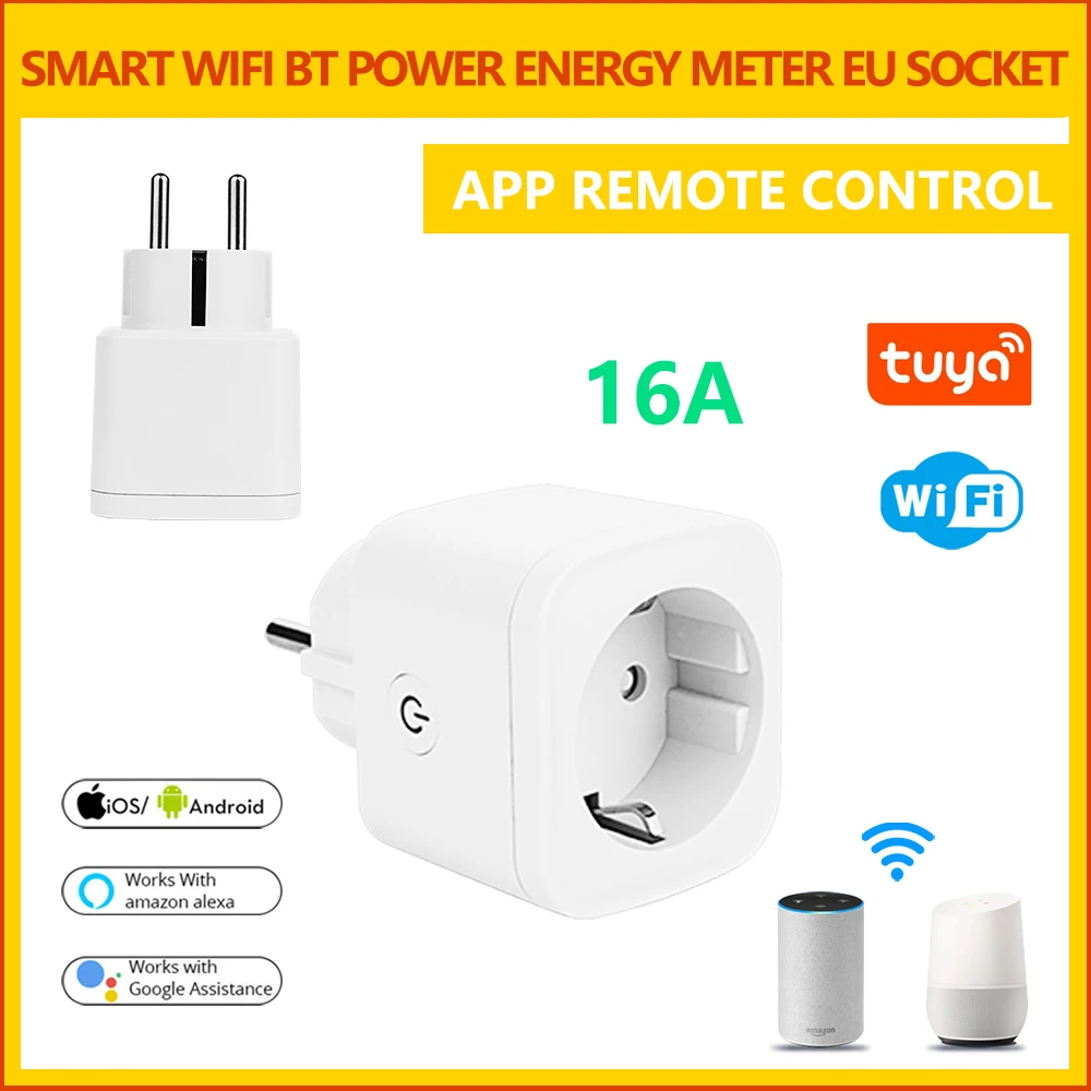 Smart-Plug-WiFi-Socket-EU-16A-Power-Energy-Meter-Bluetooth-Socket-Tuya ...