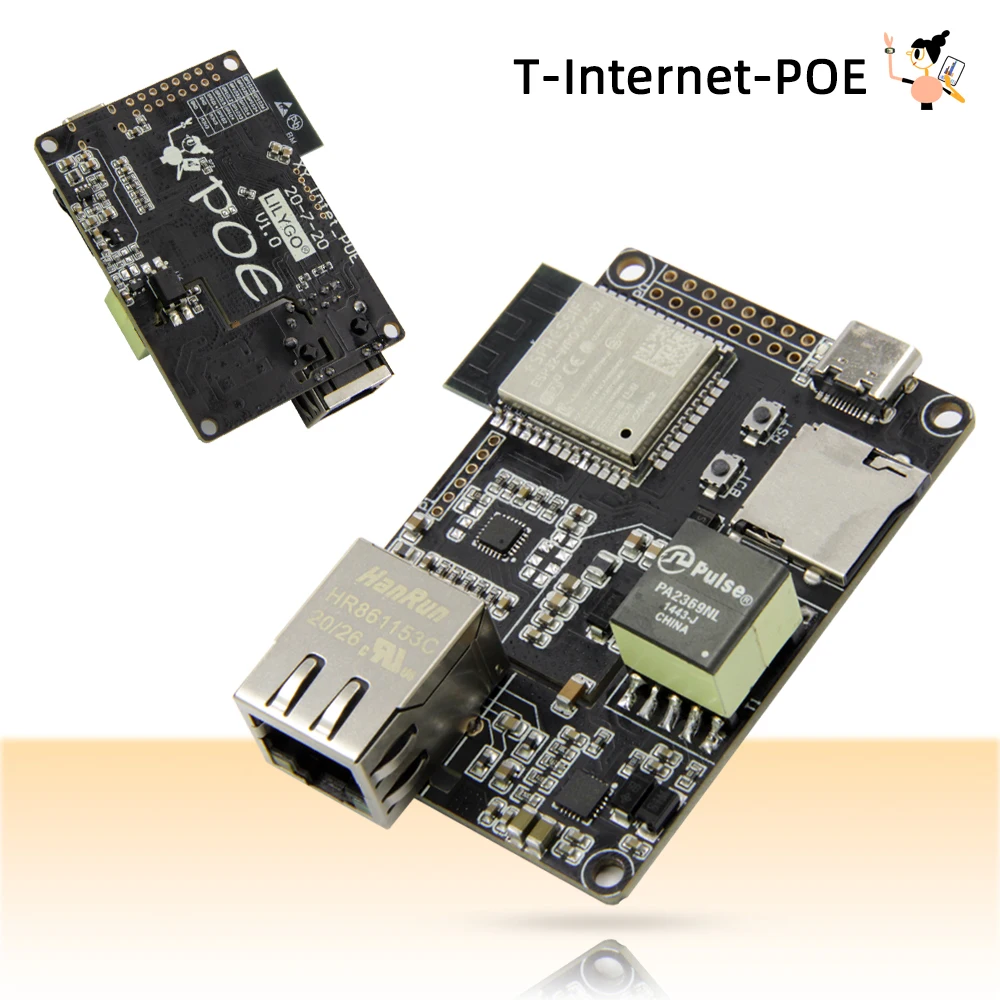LILYGO® TTGO T-Internet-POE ESP32 Ethernet Adapter lan8720a placa de desenvolvimento módulo de ...