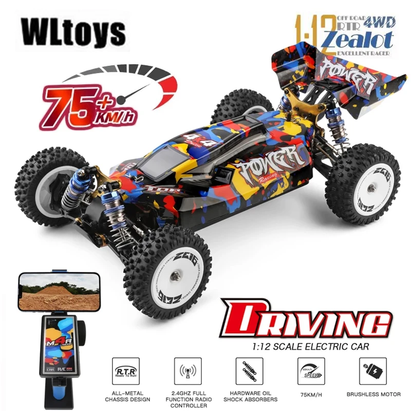 WLtoys 124017 124007 75KM/H RTR 2.4G Racing RC Car Brushless 4WD ...