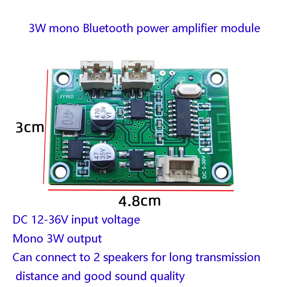 12V24V-FOR-Bluetooth-amplifier-board-module-Mono-speaker-3W5W-speaker ...