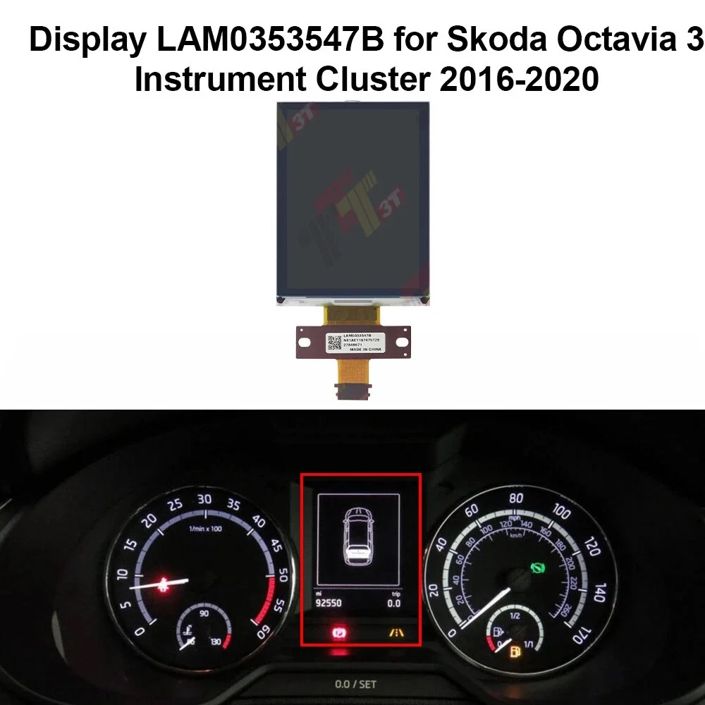 Dashboard LCD Display for Skoda Octavia 3 Instrument Cluster Pixel ...