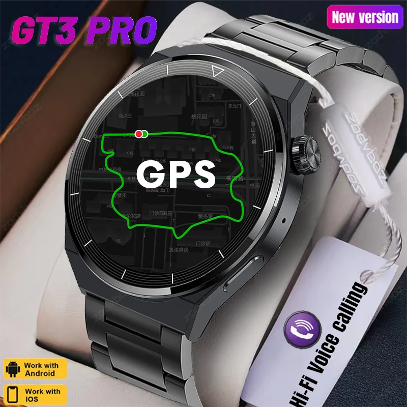 GT3-Pro-Smartwatch-Imperme-vel-para-Homens-Rel-gios-Inteligentes ...