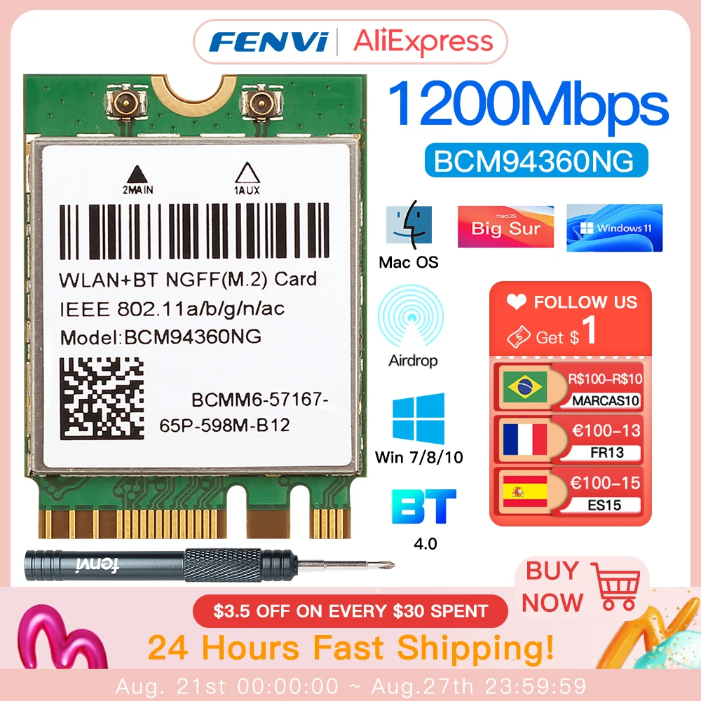 Hackintosh-macOS-BCM94360NG-M-2-Wifi-Card-Dual-Band-1200Mbps-5Ghz ...