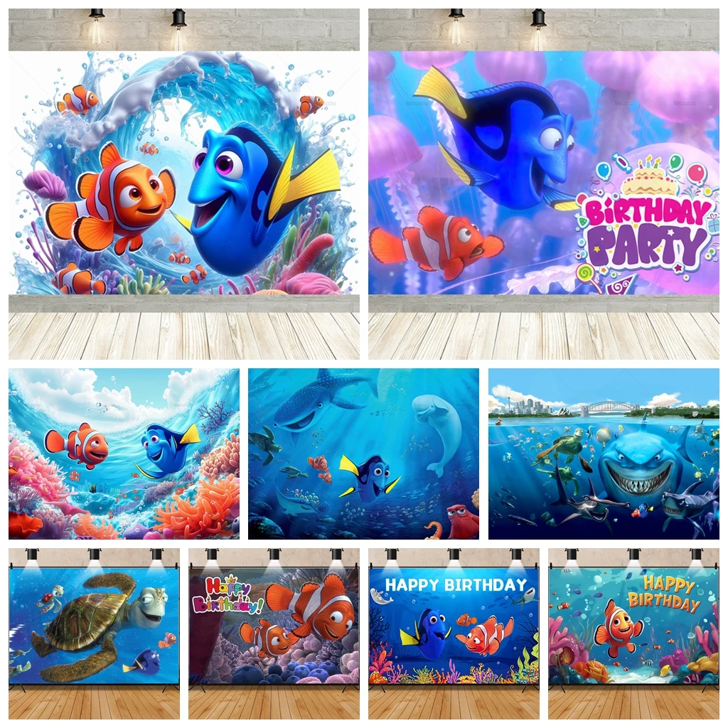 Finding-Nemo-Background-Customized-Kids-Happy-Birthday-Party-Supplies ...