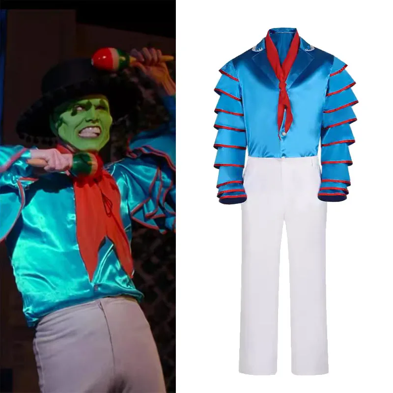 Stanlee Cosplay Adult Men Costume Movie The Mask Jim Carrey Outfits ...