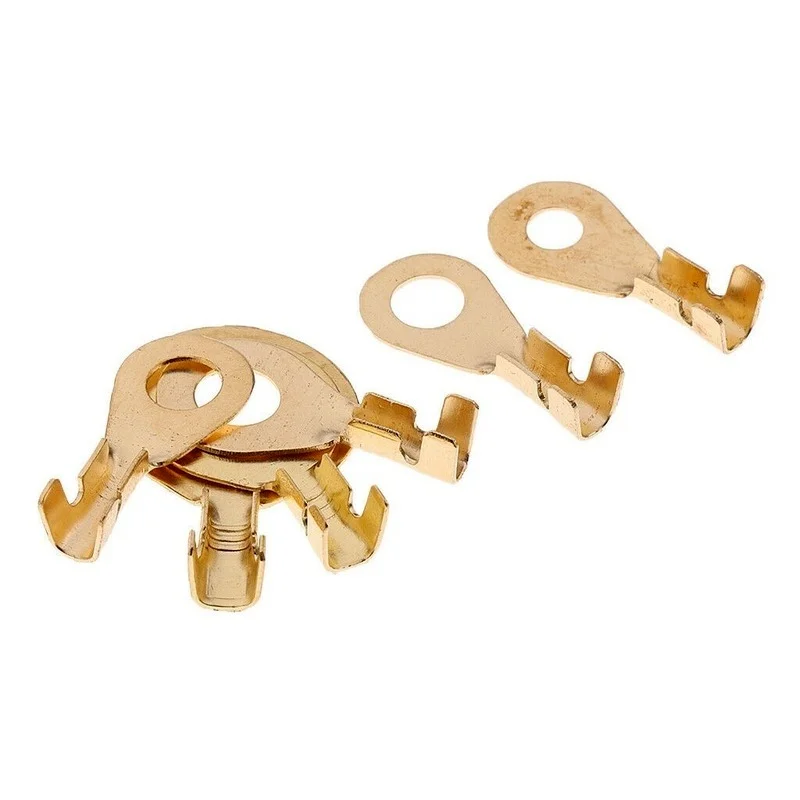150/300/450PCS M3/M4/M5/M6/M8/M10 Ring Lugs Eyes Copper Crimp Terminals ...