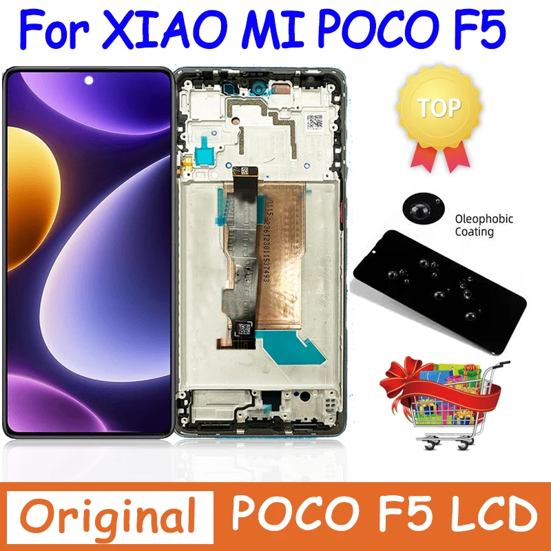 6.67“Amoled For Xiaomi Poco F5 LCD Display Touch Screen Digitizer Assembly For mi Poco F5 ...