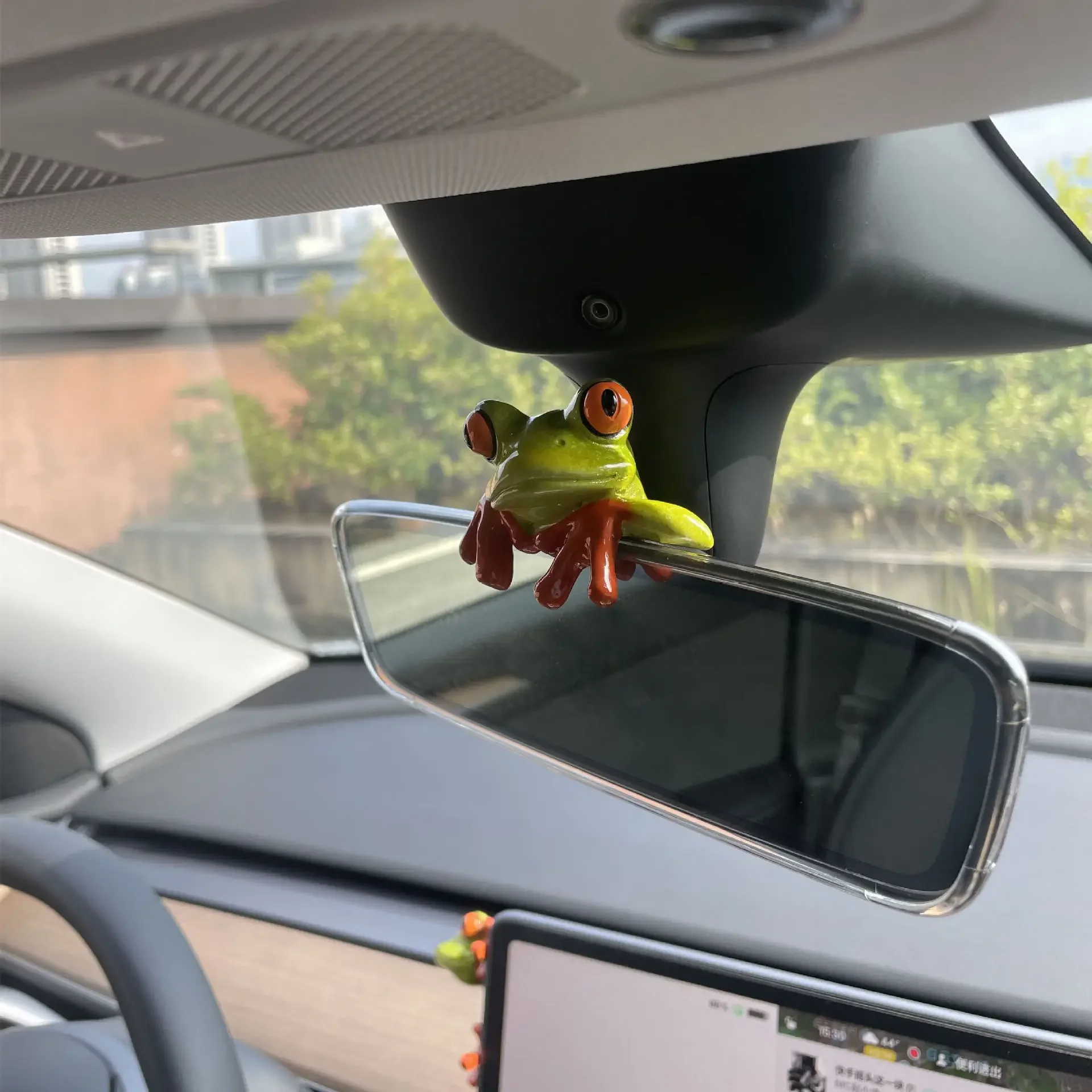 1-2pcs-Cute-Mini-Frog-Car-Interior-Decoration-Auto-Rearview-Mirror ...
