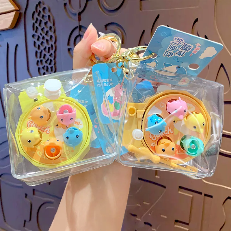 Creative-Cute-Spin-Dolphin-Fishing-Dish-Keychain-Cartoon-Interesting ...