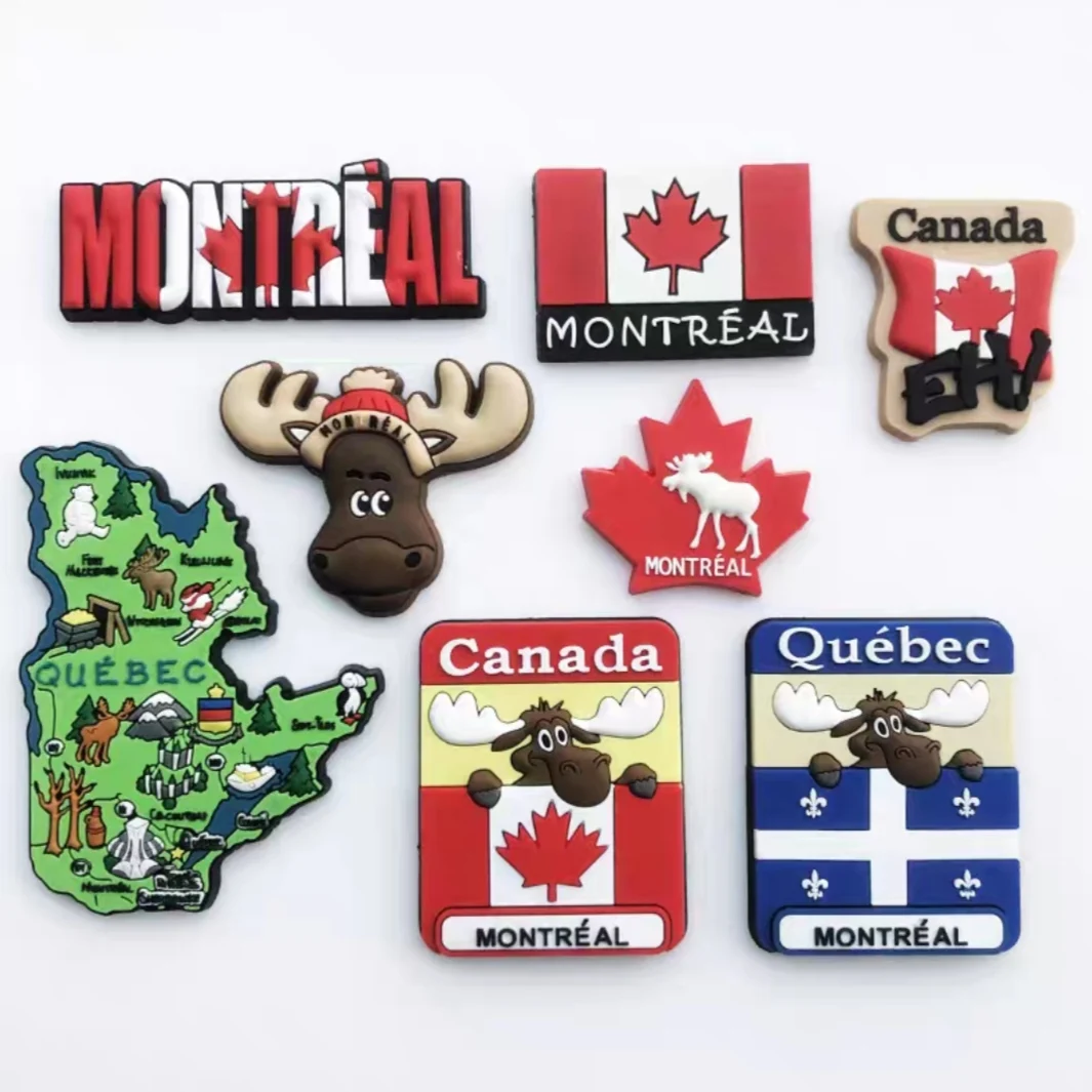 North America Canada Rubber Fridge Magnets Tourism Souvenir ...