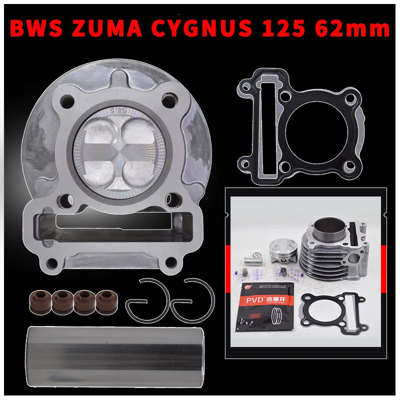 Bws Zuma Cygnus 125 Racing Big Bore Cylinder Kit 62mm For Bws125 ...